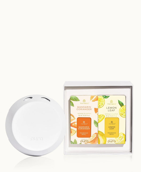 Thymes Mandarin Coriander & Lemon Leaf Pura V4 Diffuser Kit – Home ...