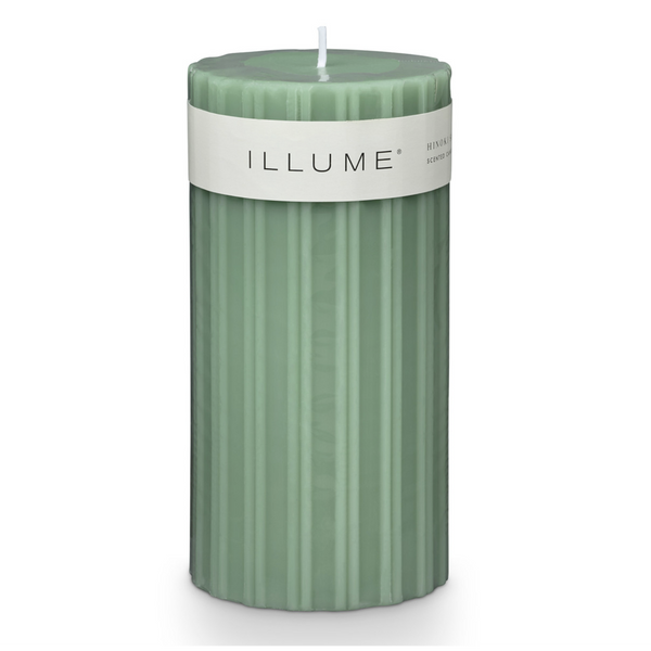 Illume Hinoki Sage Ribbed Pillar Medium Candle – Home Treasures & More