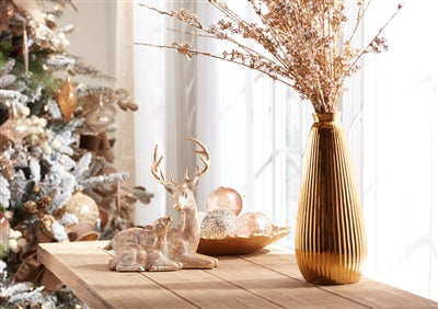 Deer And Fawn Gold Figurine – Home Treasures & More