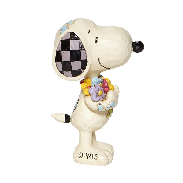 Peanuts Mini Snoopy With Flowers Figurine – Home Treasures & More