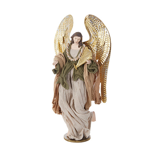 15.75" Angel With Harp Figurine – Home Treasures & More